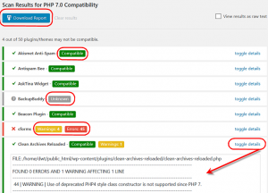 Check Plugins for PHP 7 Compatibility | BlogAid