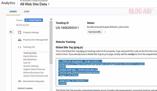 How to Add Google Analytics Tracking Code to Your Site | BlogAid
